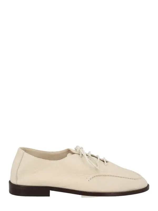 Hereu Lambskin Moccasin Shoes - Cream