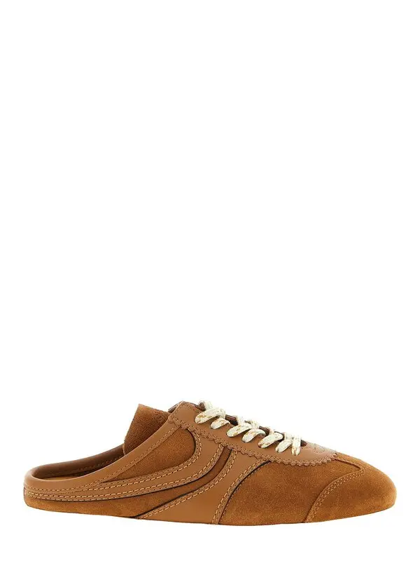 Dries Van Noten Suede Mules Sneakers - Brown