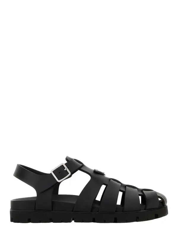 Prada Leather Sandals - Black