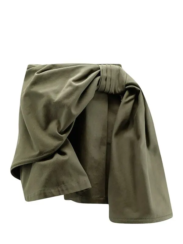 Dior Canvas Mini Skirt With Maxi Bow - Multicolor