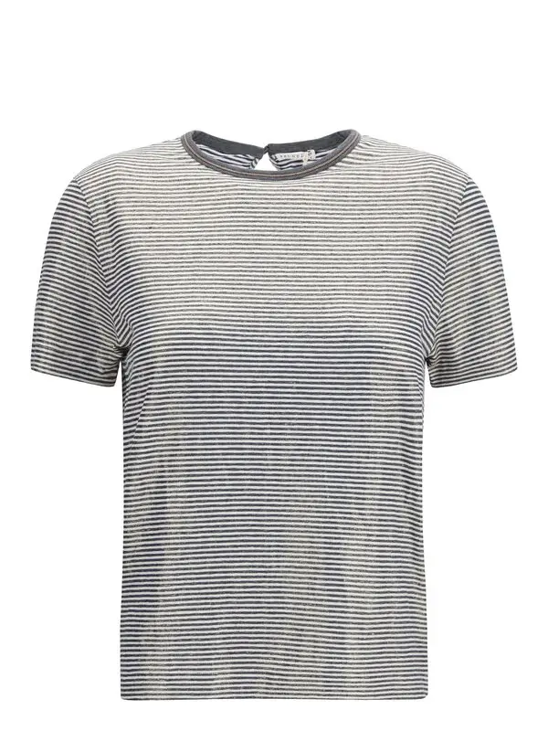 Brunello Cucinelli Striped Short-sleeve Crewneck T-shirt - Multicolor