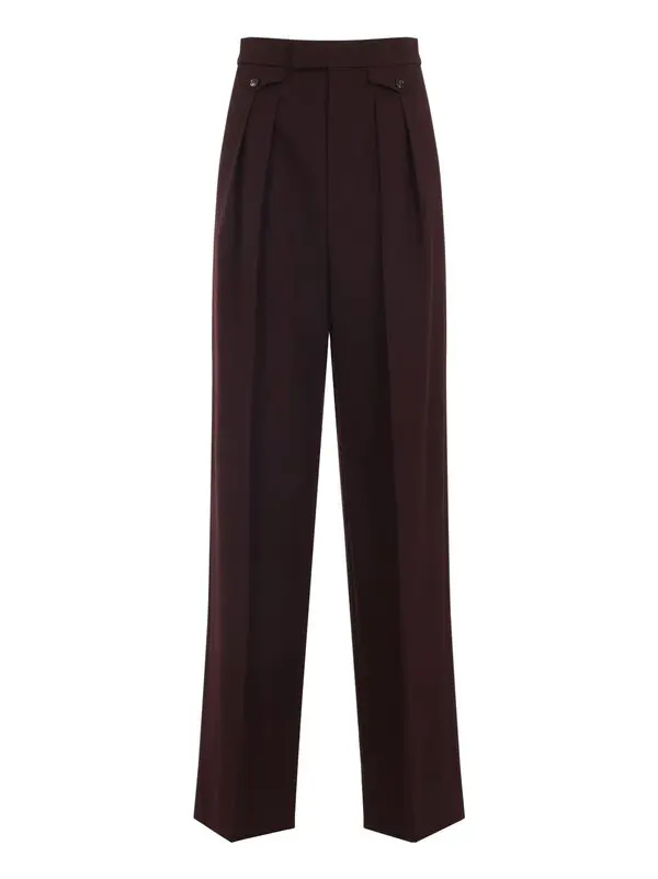 Chloé Wool Wide Leg Pants - Multicolor