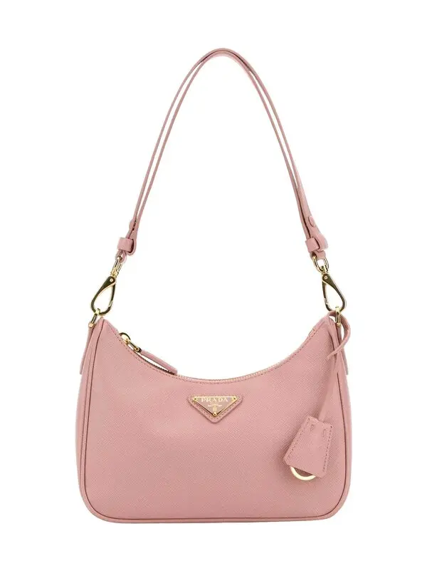 Prada Leather Mini Re-edition Shoulder Bag - Pink
