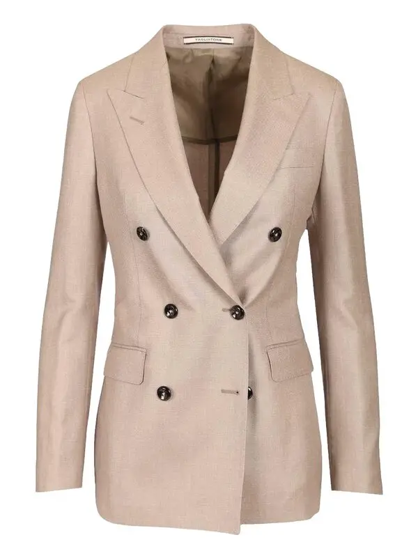 Tagliatore Double-breasted Peak Lapel Blazer - Gray