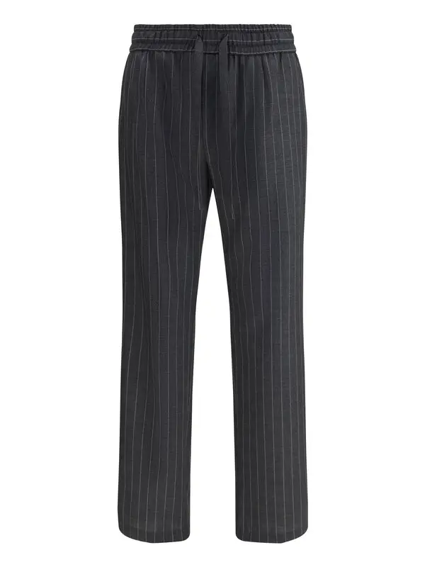 Dolce & Gabbana Wool Pinstriped Trousers - Gray