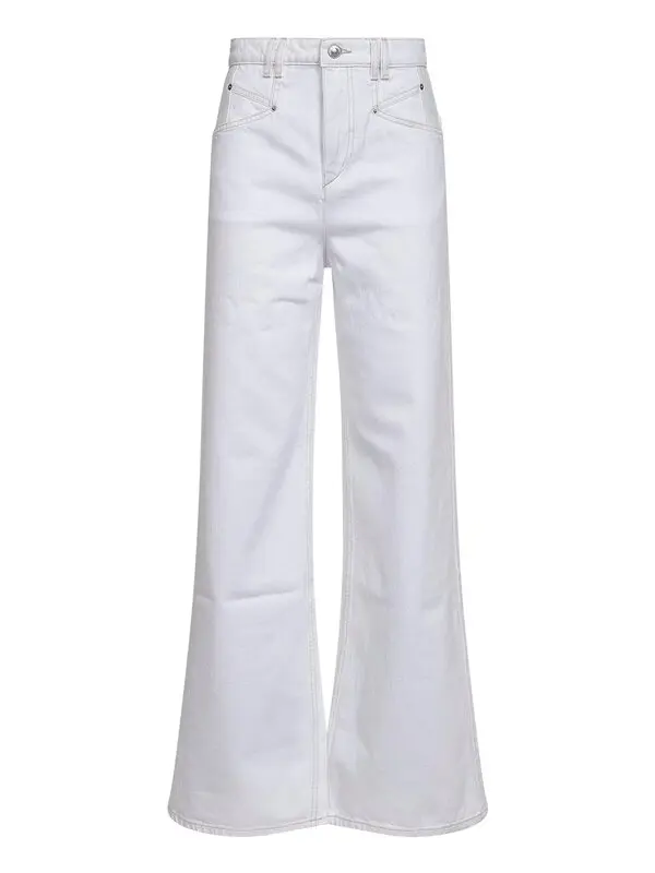 Isabel Marant Étoile Wide Leg High-rise Cotton Jeans - Multicolor