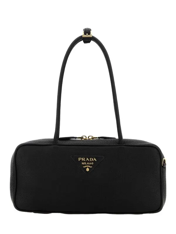 Prada Leather Shoulder Bag - Black