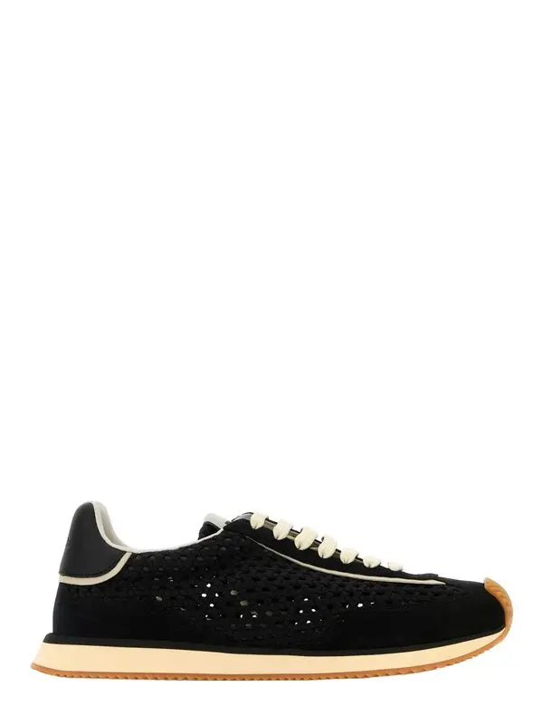 Dolce & Gabbana Fabric Dg Cushion Sneakers - Black