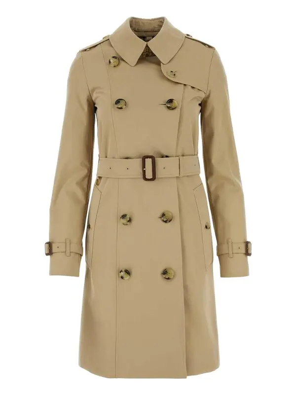 Burberry Beige Gabardine Heritage Chelsea Trench Coat - Brown