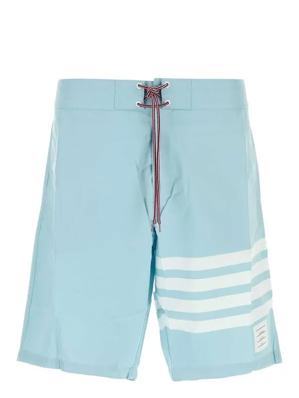 Thom Browne Light Nylon Blend Swimming Shorts - Blue