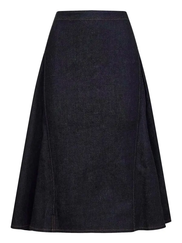 Jacquemus Denim Midi Skirt - Multicolor