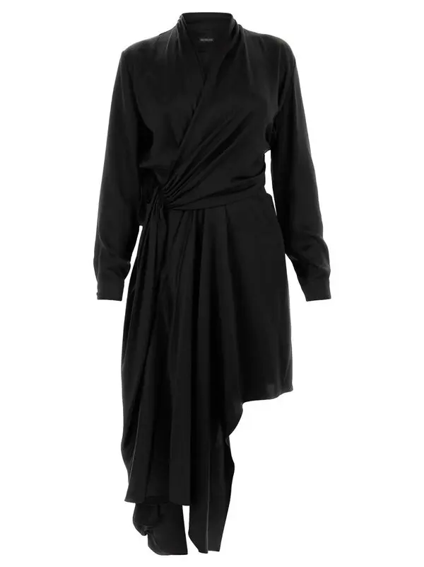 Balenciaga Satin Dress - Black