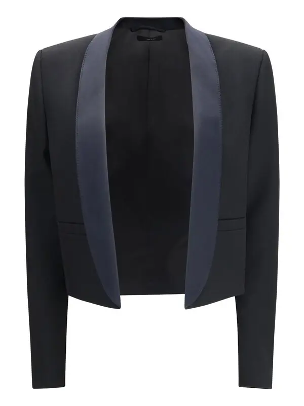 TOM FORD Cropped Single-breasted Jacket With Shawl Lapels - Black