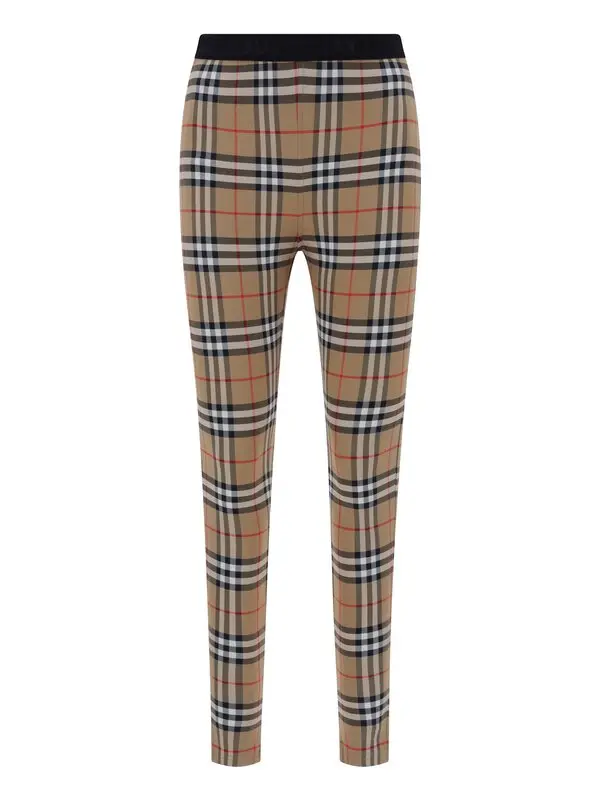 Burberry Archive Check Leggings - Brown