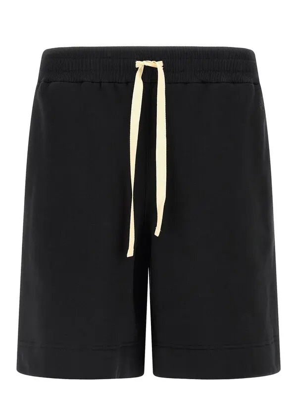 JIL SANDER Embroidered Logo Bermuda Shorts - Black