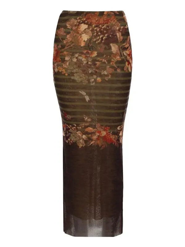 JEAN PAUL GAULTIER Printed Long Skirt - Multicolor