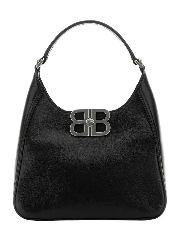 Balenciaga Bb Soft Leather Handbag - Black