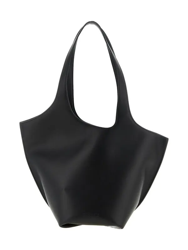 Attico La Scoop Medium Shoulder Bag - Black