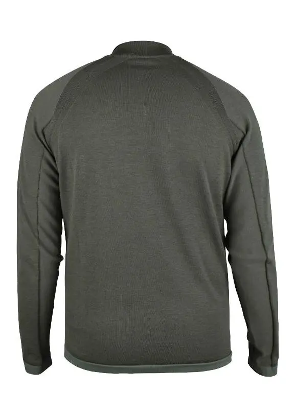 Stone Island Fine Knit Quarter Zip Wool Sweater - Yellow