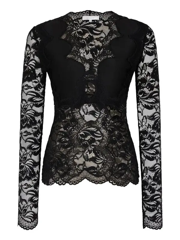 Rabanne Lace Top - Black