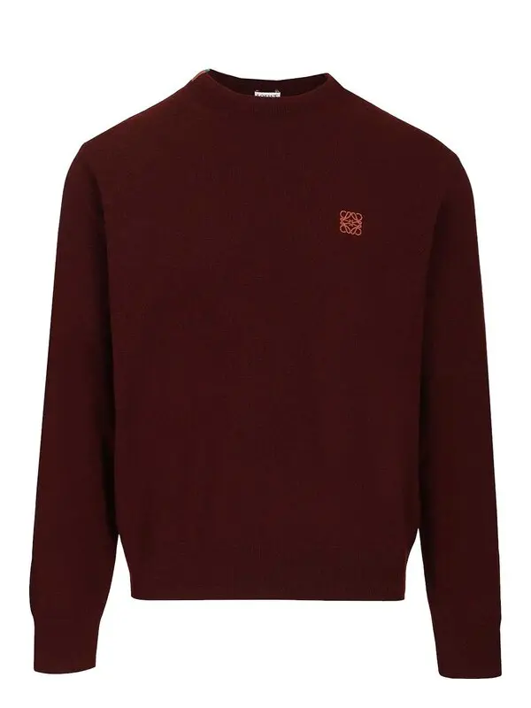 Loewe Midweight Wool Sweater With Contrasting Intarsia Detail - Multicolor