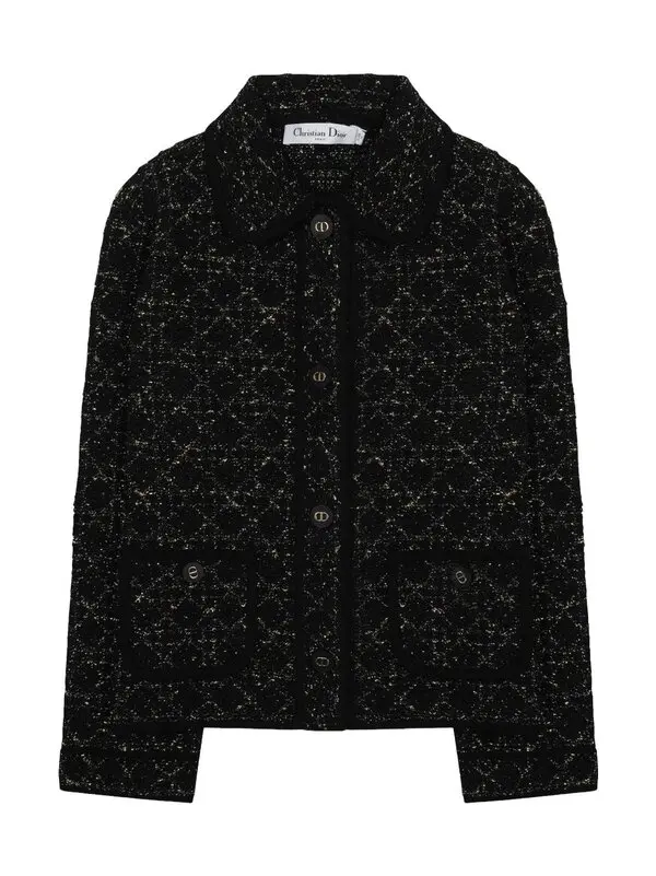 Dior Giacca Macrocannage Cropped Jacket - Black