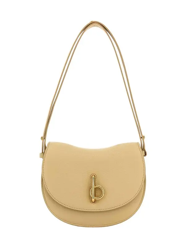 Burberry Beige Leather Small Shoulder Bag - Brown