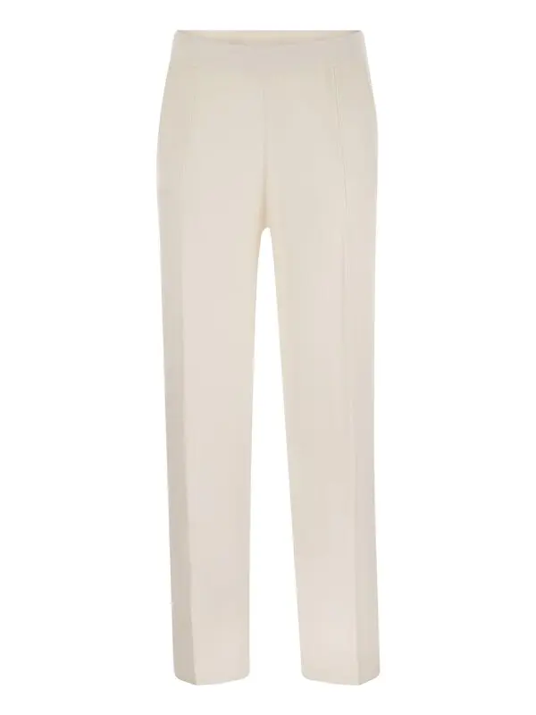 Max Mara Arno Viscose And Wool Trousers - Cream