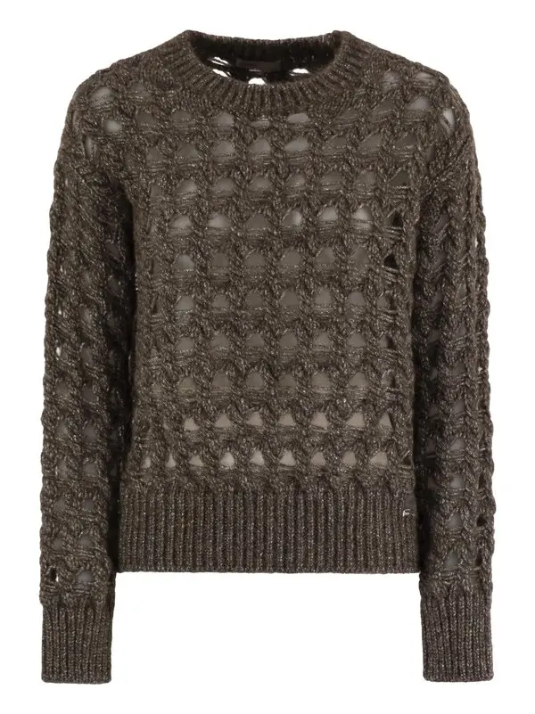 Herno Jumper In Alpaca And Wool - Brown
