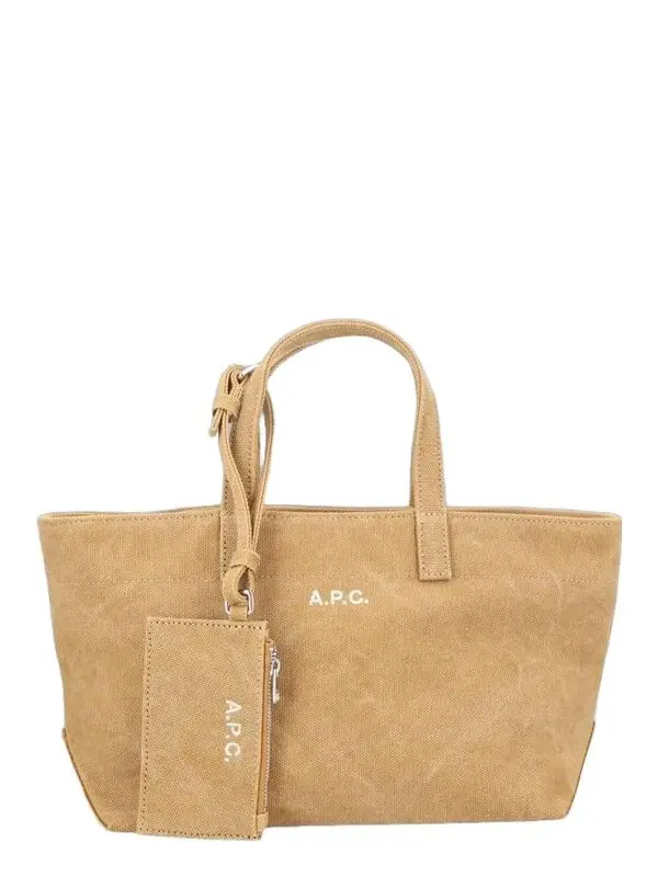 A.p.c. Polo Shirt With Contrasting Collar And Logo - Brown
