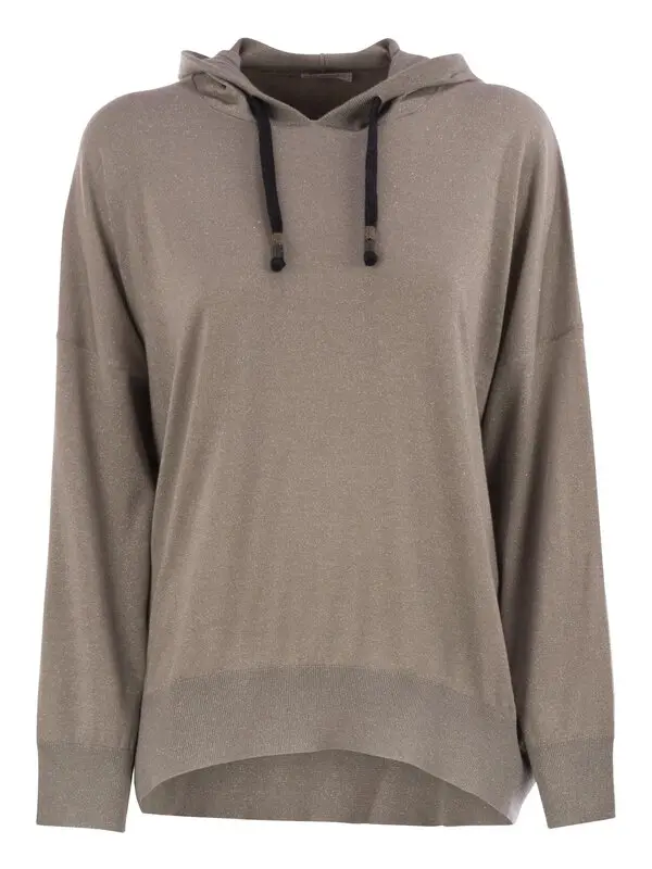 Brunello Cucinelli Sparkling Cashmere And Silk Hoodie - Multicolor