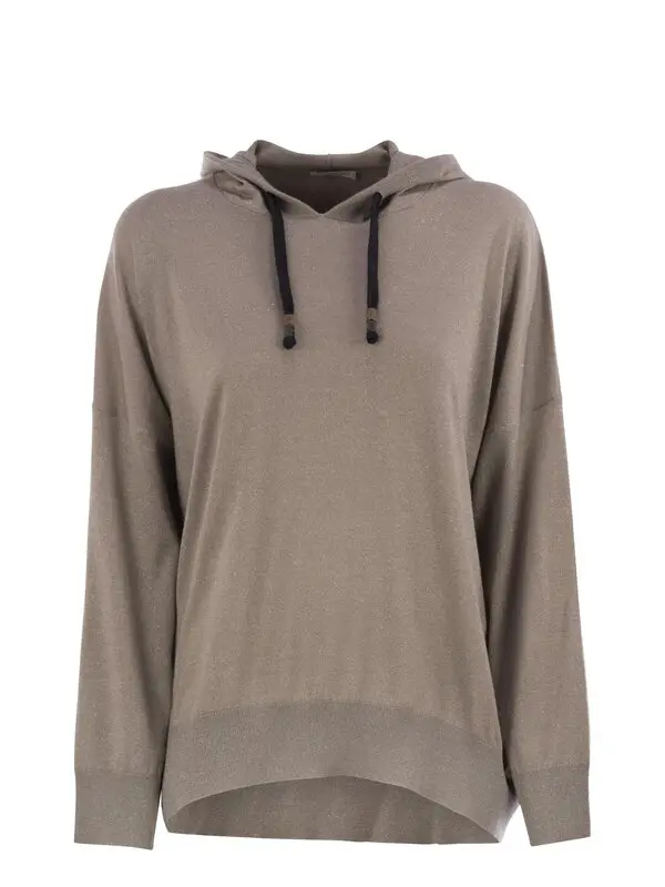 Brunello Cucinelli Sparkling Cashmere And Silk Hoodie - Multicolor