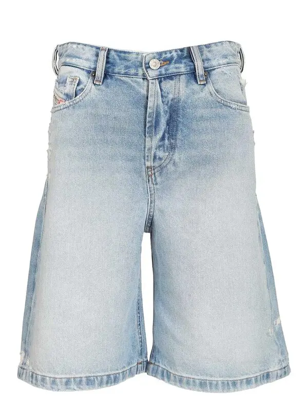 DIESEL® Regular Fit Light Wash Denim Shorts - Blue