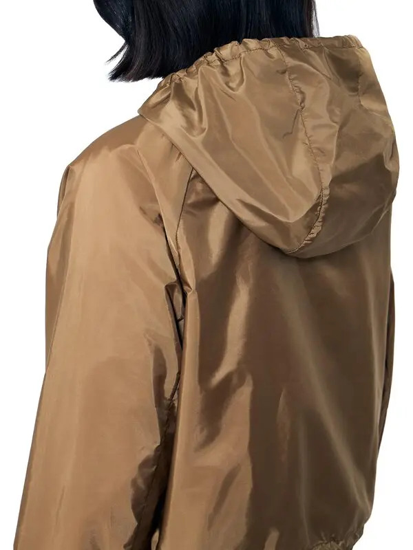 Prada Re-nylon Hooded Jacket With Contrast Trims - Multicolor