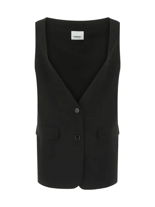 Burberry Silk Oversize Vest - Black