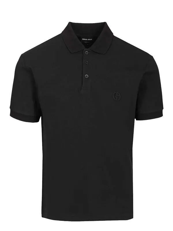 Giorgio Armani Pique Polo Shirt - Blue