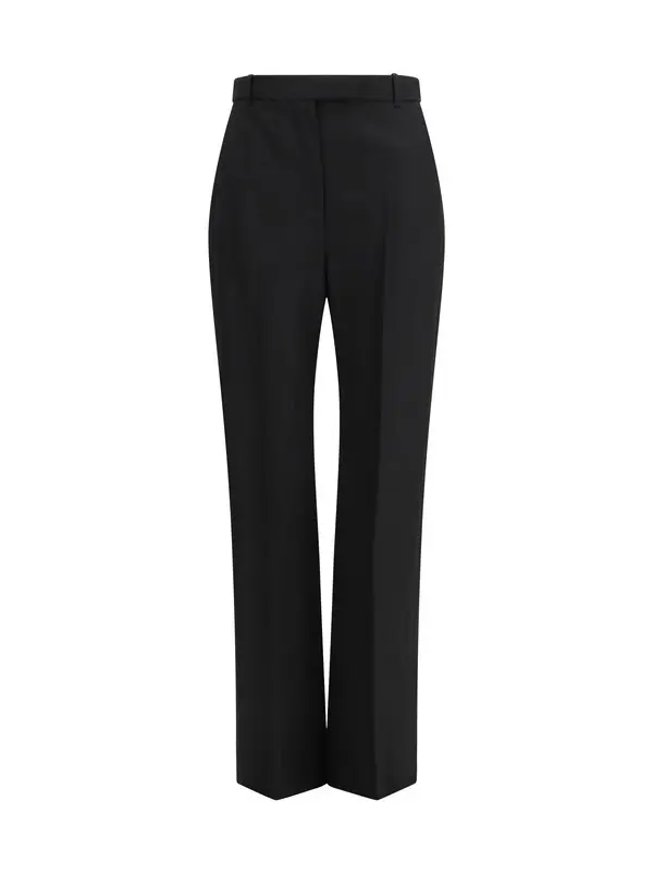 Alexander McQueen Tailored Cotton Trousers - Black