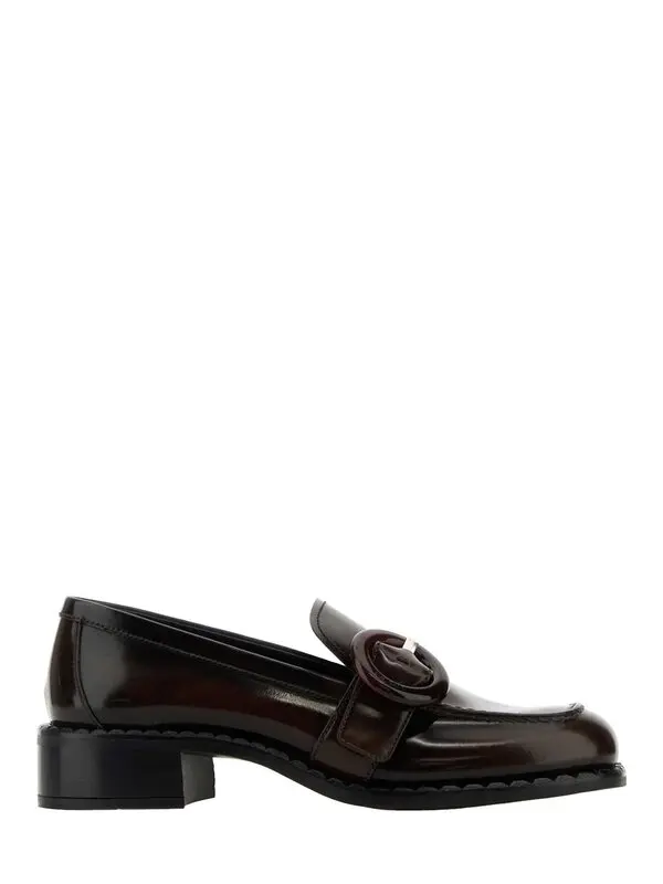 Prada Leather Loafers - Brown