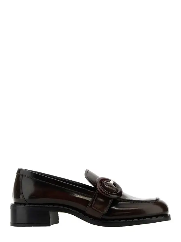 Prada Leather Loafers - Brown