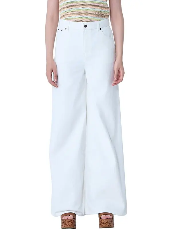 Chloé Five-pocket Straight-leg Jeans - White