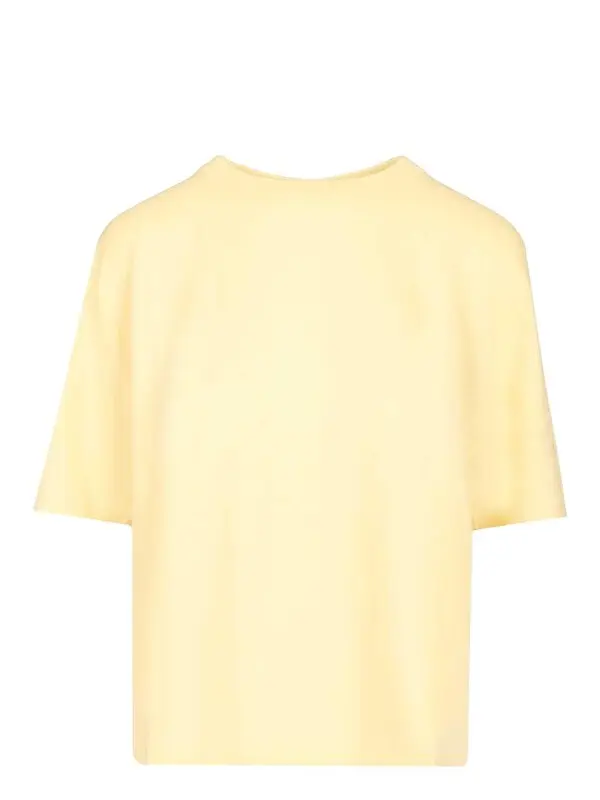 LISA YANG Boxy Fit Cotton And Cashmere T-shirt - Yellow