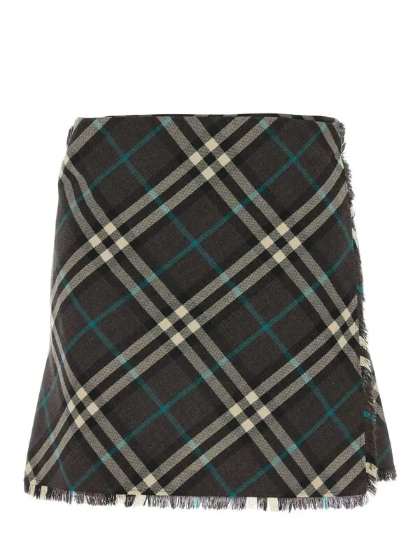 Burberry Embroidered Polyester Blend Mini Skirt - Multicolor