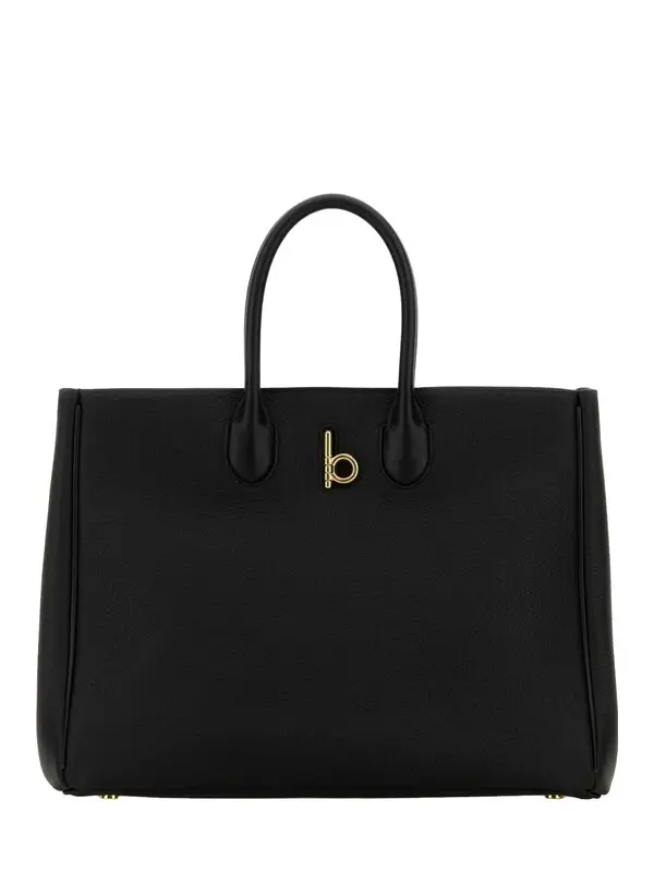 Burberry Leather Medium Rocking Horse Handbag - Black