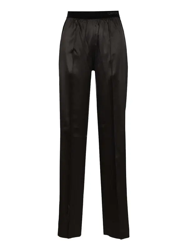 TOM FORD Stretch Silk Pants - Black