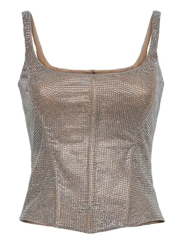 Giuseppe Di Morabito Crystal Embellished Bustier Top - Multicolor