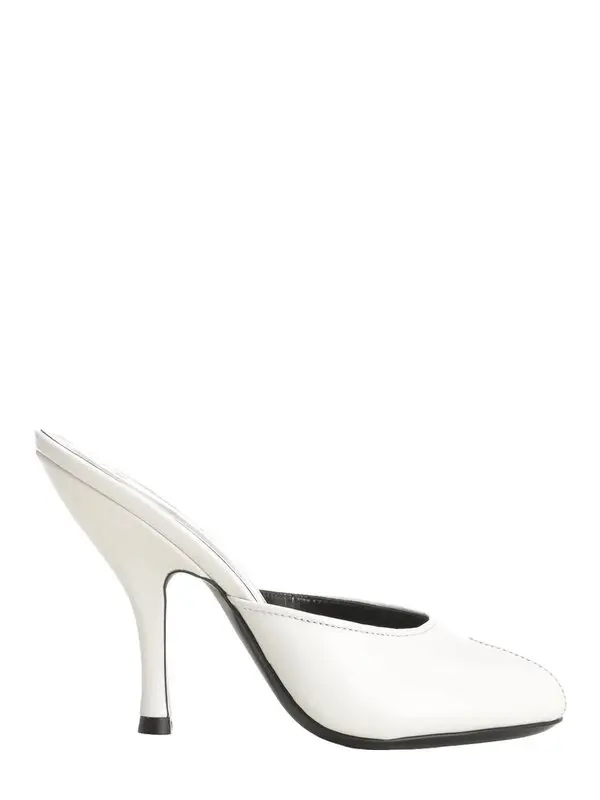 JUDE Date" Mule With Sculpted Heel - White