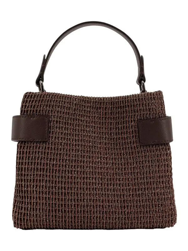 Brunello Cucinelli Woven Leather Crossbody Bag - Multicolor