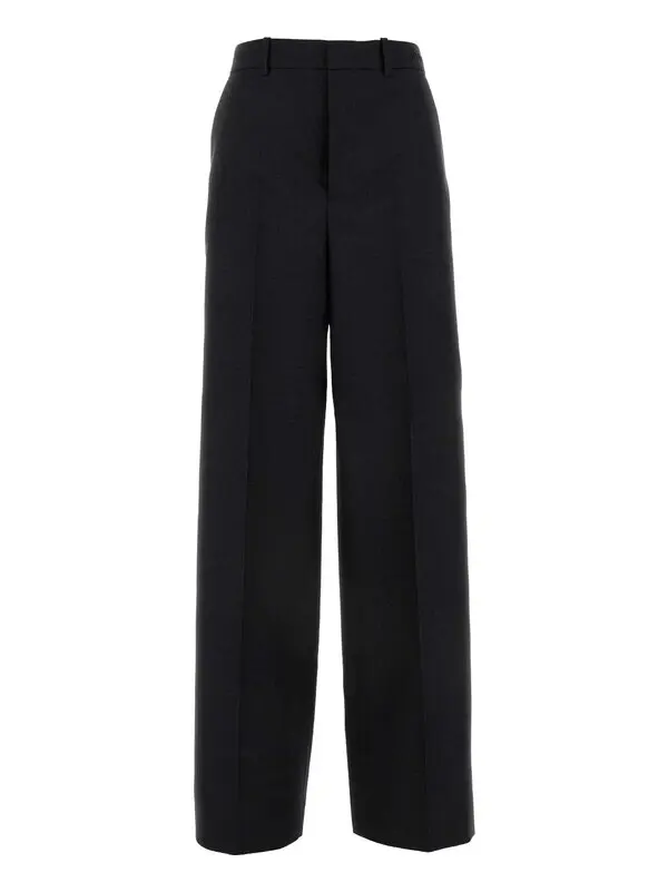 Gucci Slate Wool Wide-leg Pant - Gray