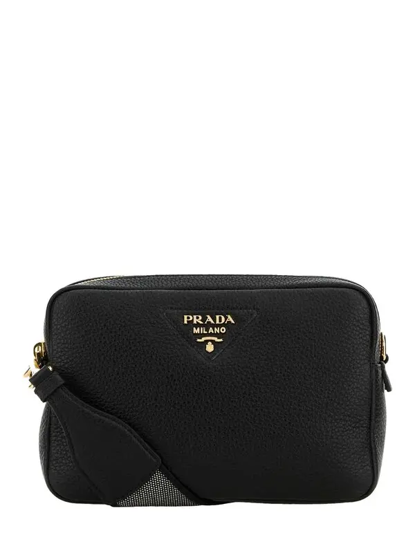 Prada Leather Crossbody Bag - Black