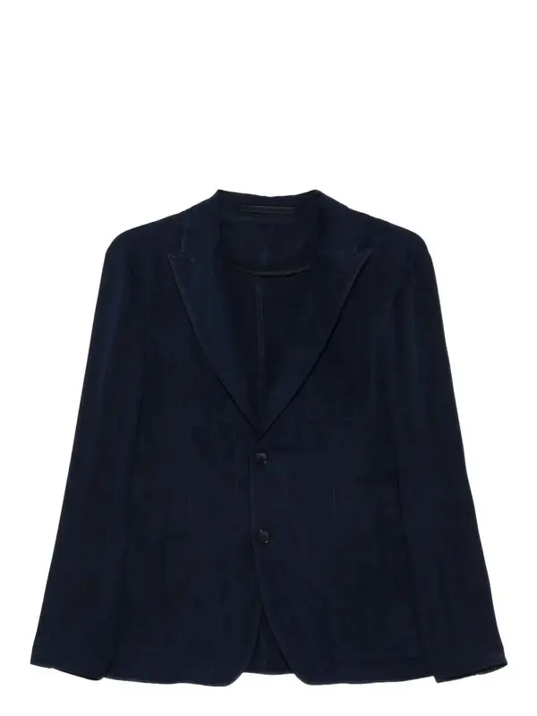 Giorgio Armani Dark Blue Cupro Blazer - Multicolor